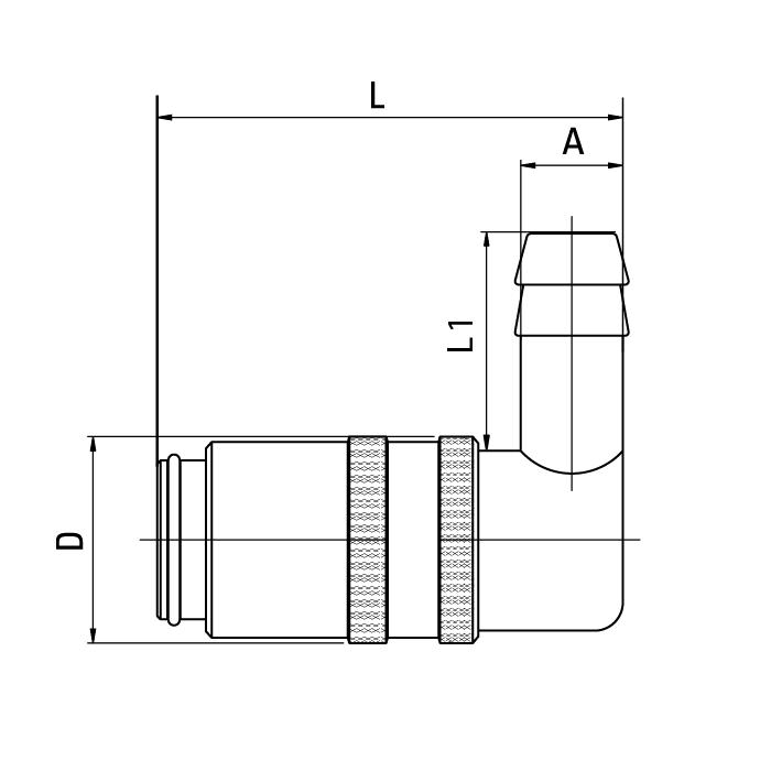 Mould-Shop. Coupling 90° Tail
