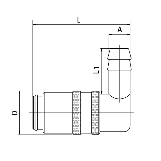 Mould-Shop. Coupling 90° Tail