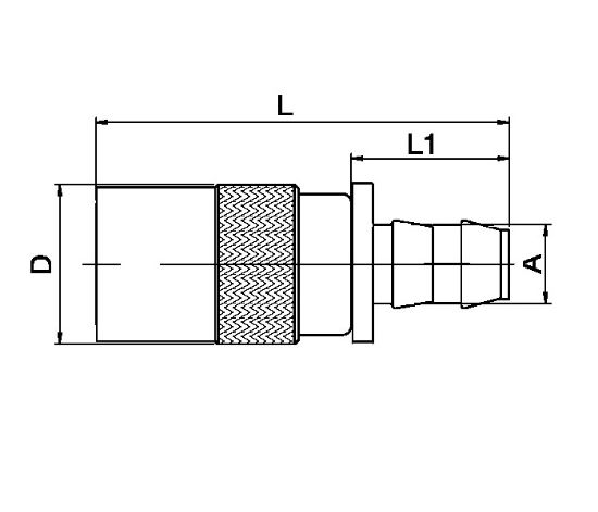 Mould-Shop. Coupling Straight Tail (Push-Lock)
